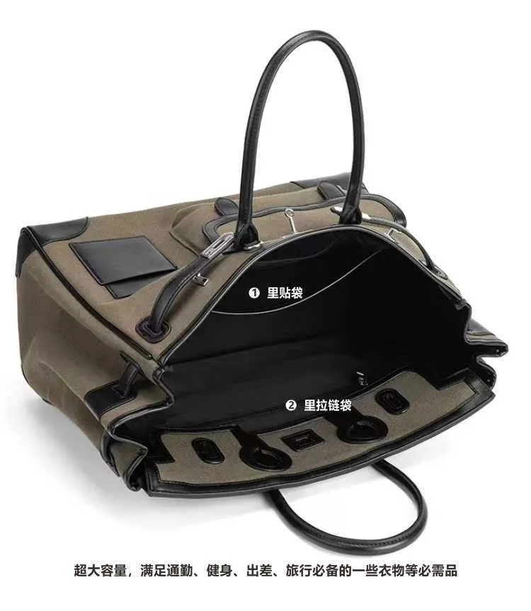 Designer Cargo Bag: 46cm Unisex Tote Bag, Large Capacity Canvas ...