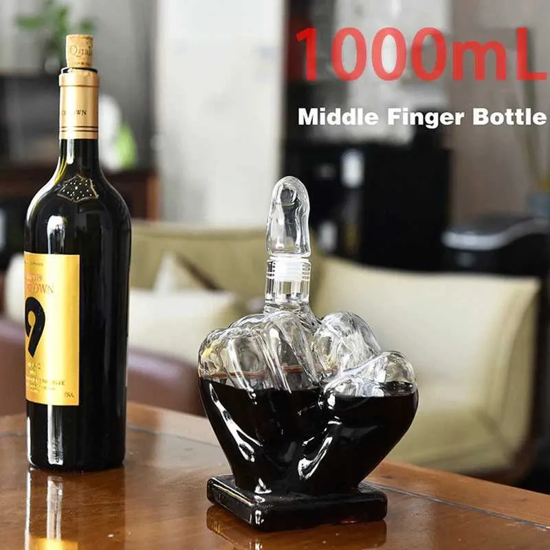 Z250919 Middle Finger Decanter 1000mL Glass Bottle... From Ogen7449 ...