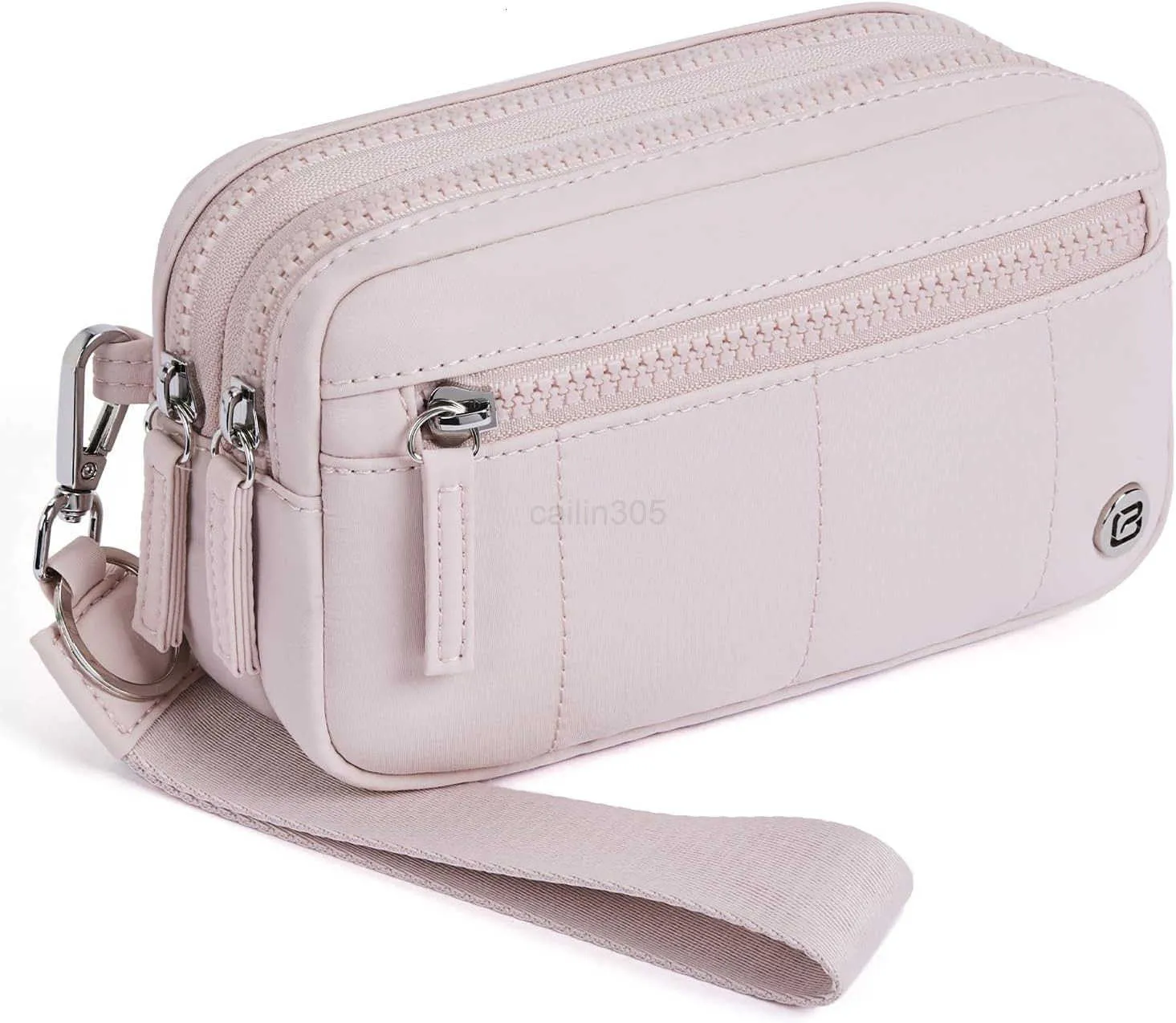 RFID Protected Small Nylon Ginny Leather Crossbody Bag With Built In ...