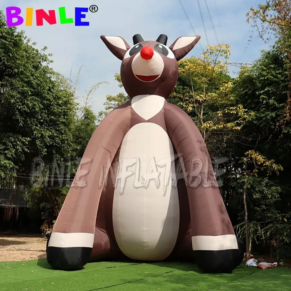 Red-Nosed Giant Oxford Inflatable Reindeer Rudolph Animal Model for ...
