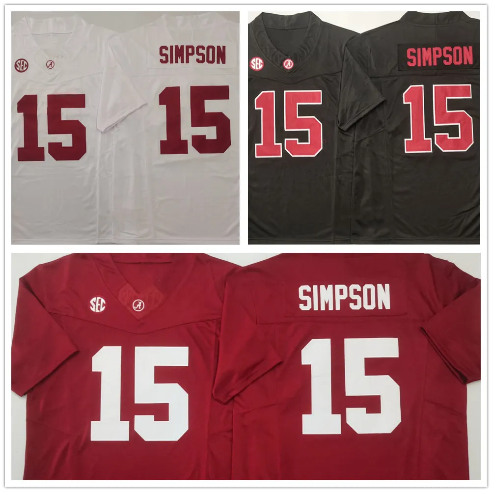 15 Ty Simpson Jersey Football 2025 26 Men's Alabama College Crimson ...