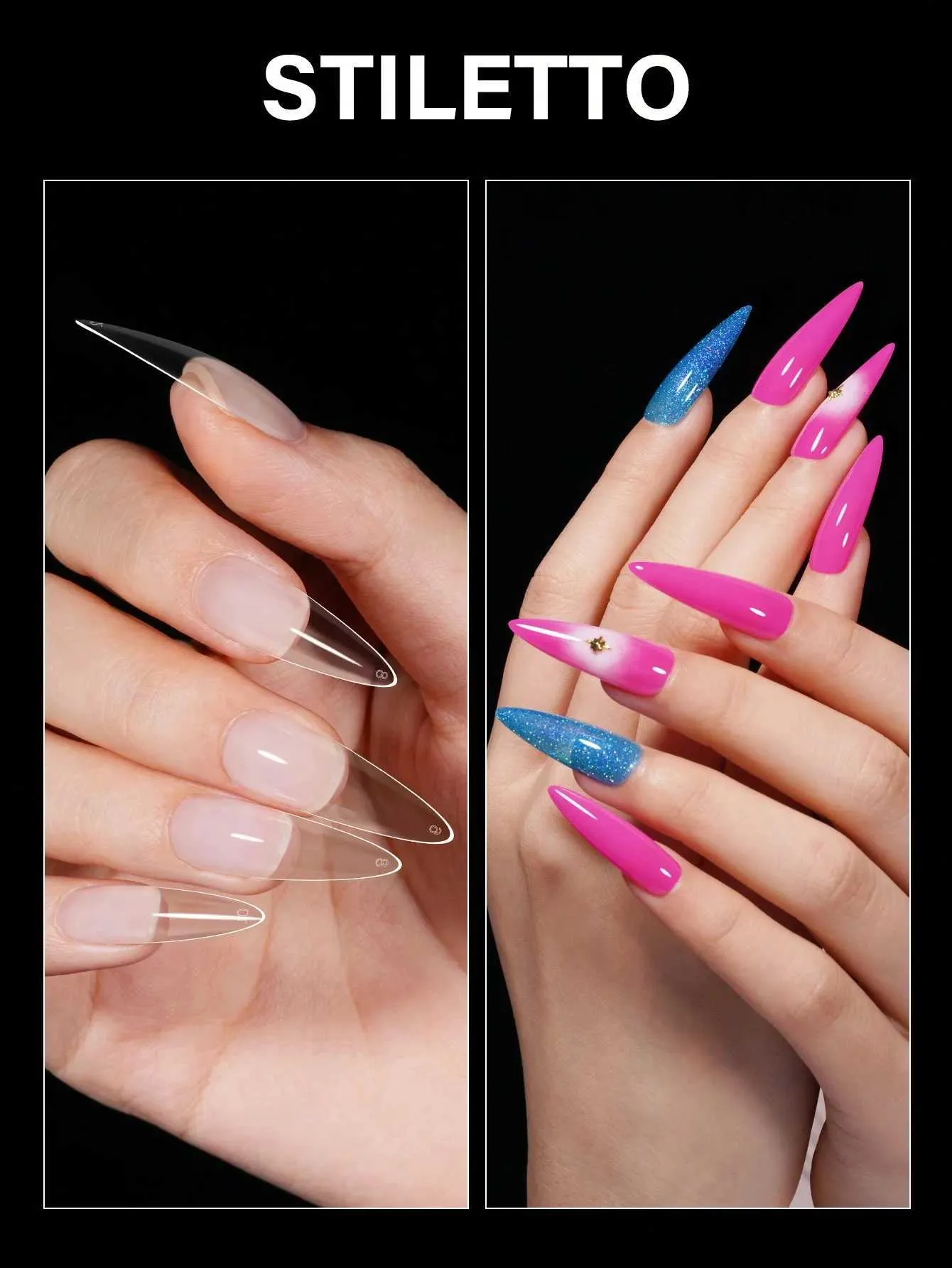 Short to Medium Almond, Short to Long Coffin, and Short Square Boxed ...