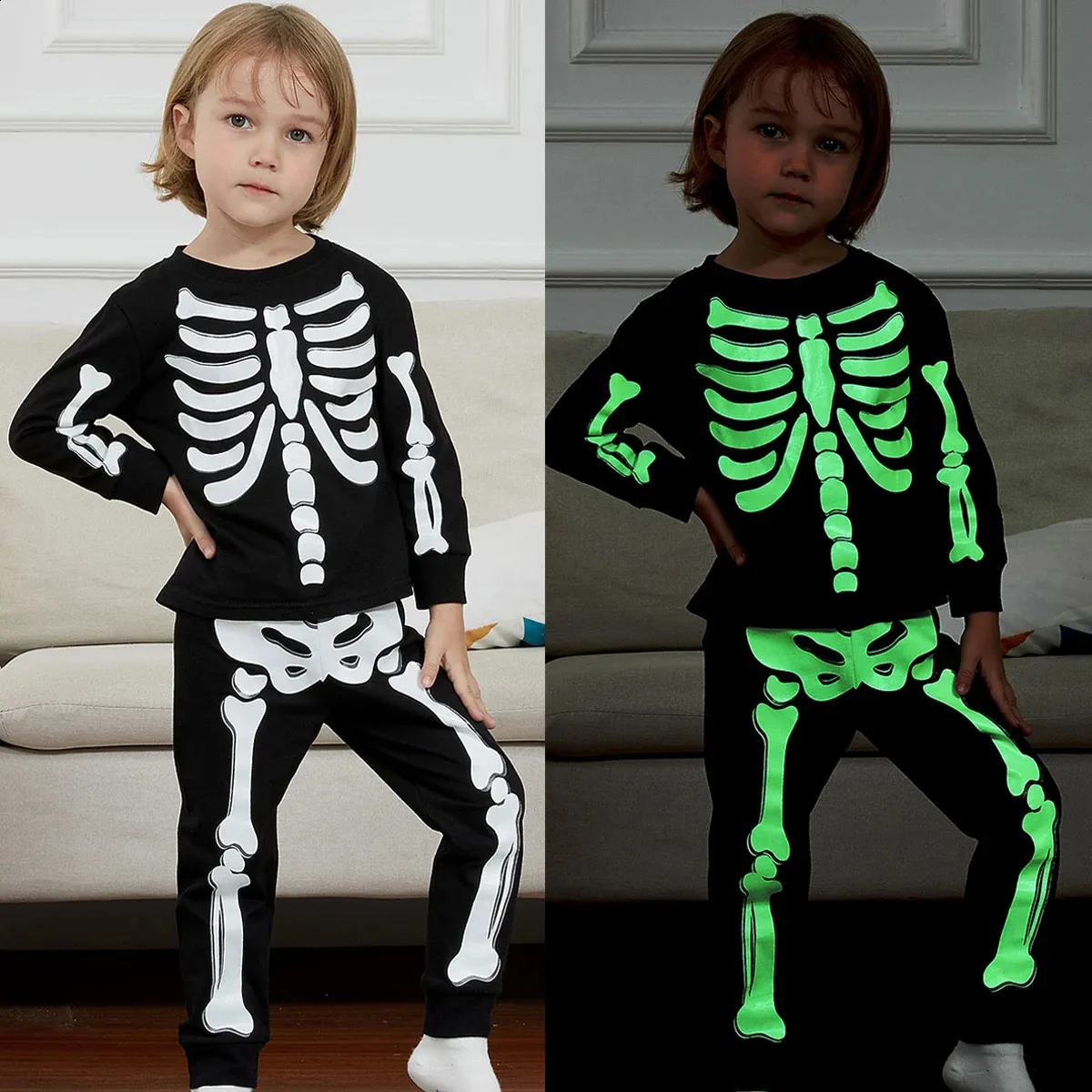 Stunning Glow In The Dark Skeleton Pajamas Photos