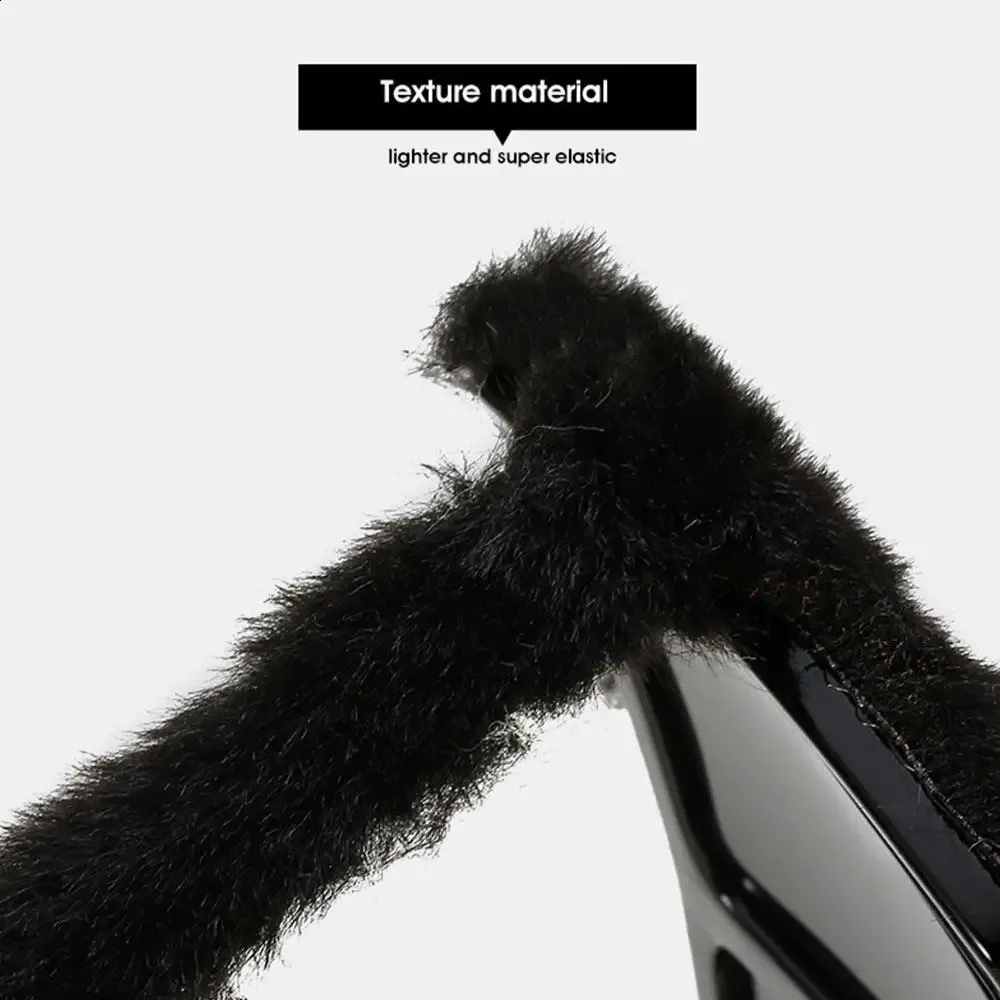 Oversized Plush Sunglasses Y2K Fluffy Square Frame Trendy Novelty ...