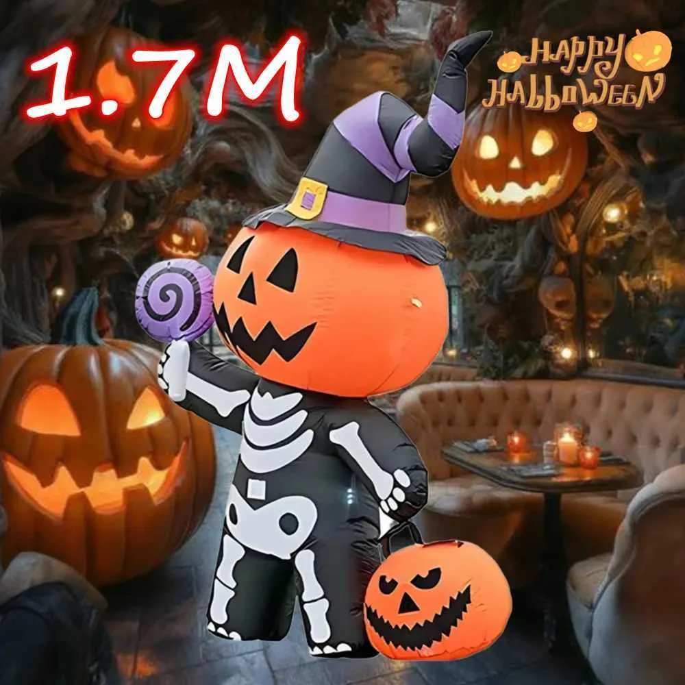 C250919 Halloween Inflatable Pumpkin Skeleton Ghost... From ...