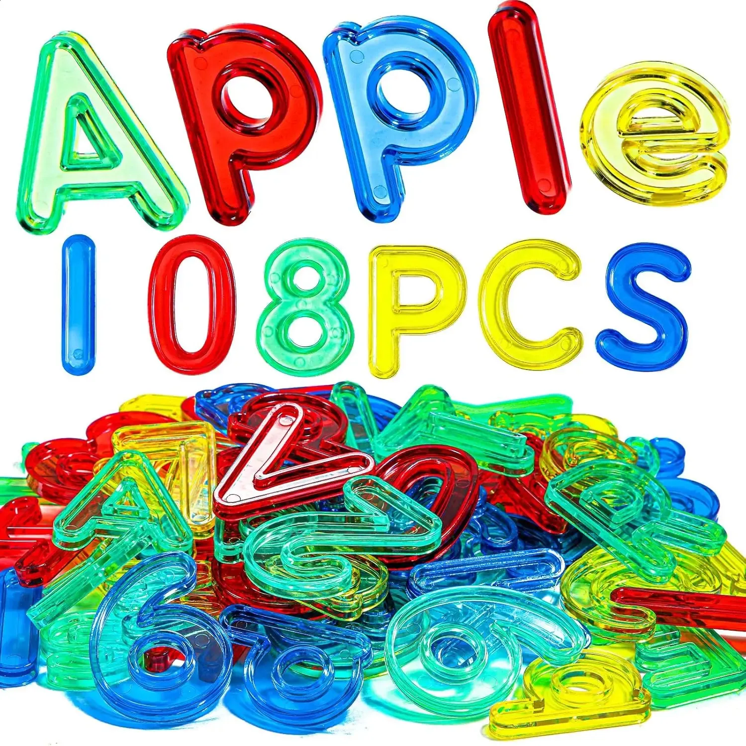 Kids Montessori Educational Toys: Transparent Letters, Numbers, and ...