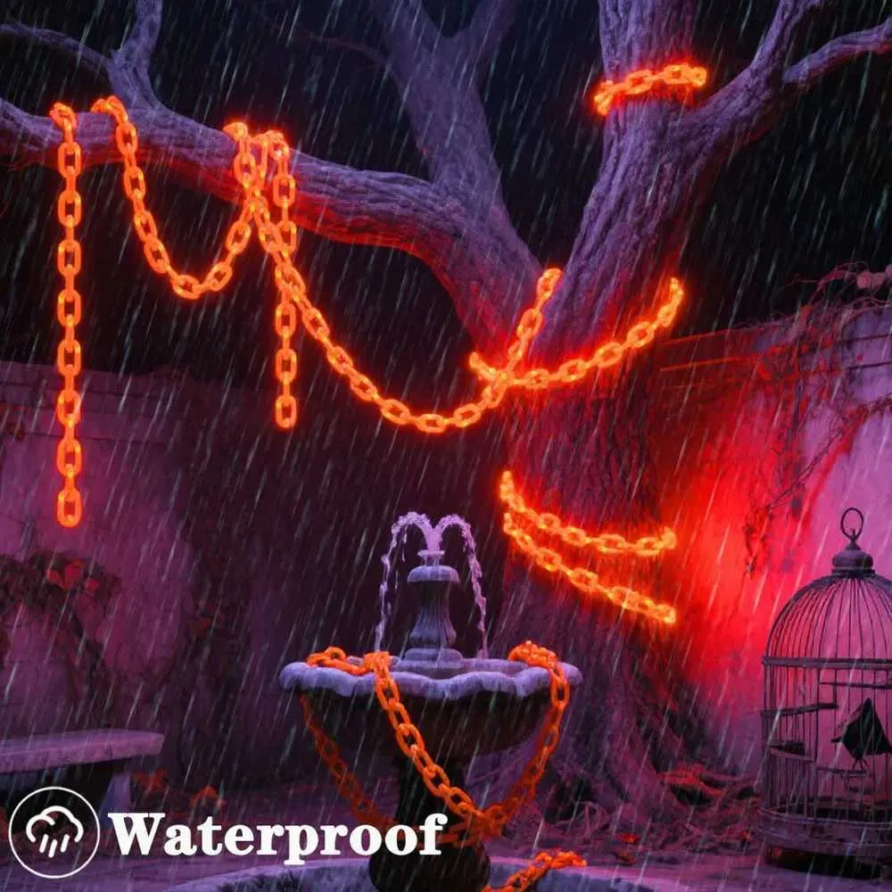 Halloween Plastic Chain Lights: Props Chains with 8 Lighting Modes ...