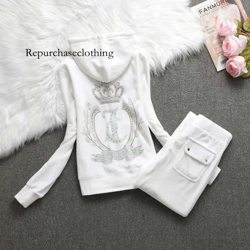 Juicy Unknown Rhinestone Tracksuit 2025 New Luxury Designer High ...