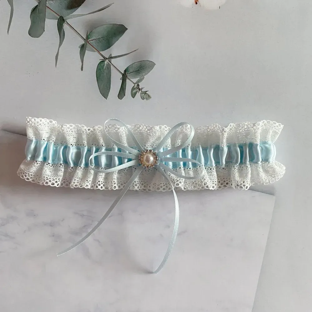 Brides Wedding Garter with Diamond Bow Lace - Women's Leg Accessories ...
