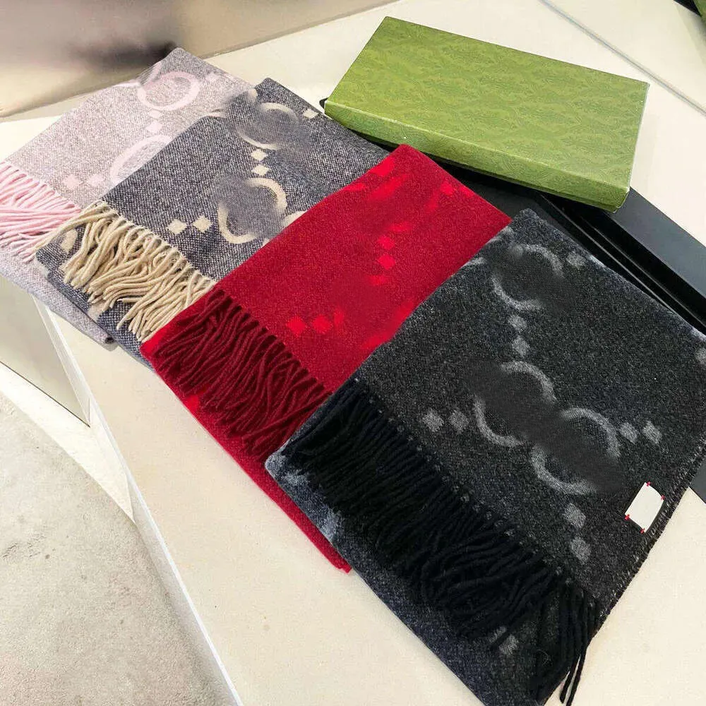 Women's Winter Wool Designer Wool Scarf With Tassel Fashion Designer ...