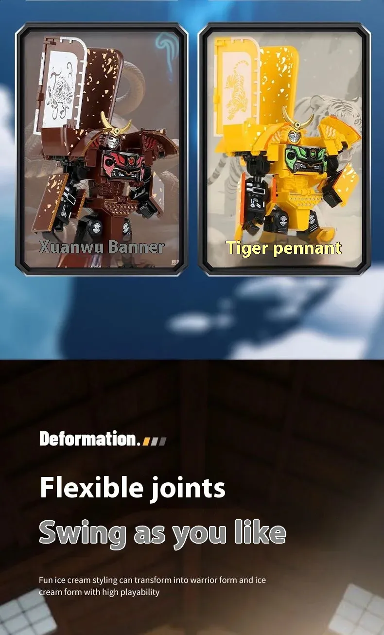 Transforming Toy Ice Cream Warrior Model, Boy's Educational Toy ...