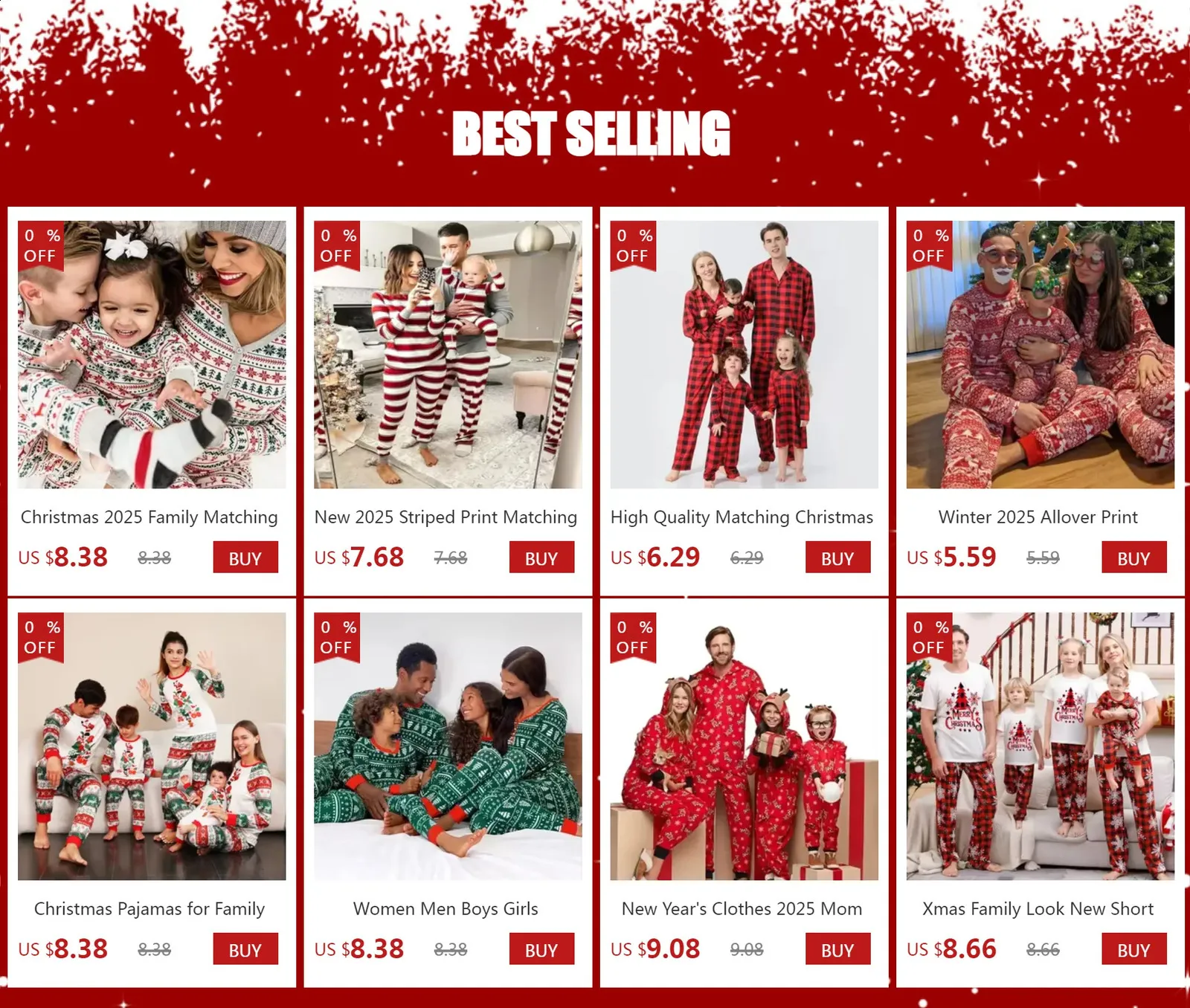 Santa Claus Plaid Family Christmas Pajamas Matching Set for Couples ...