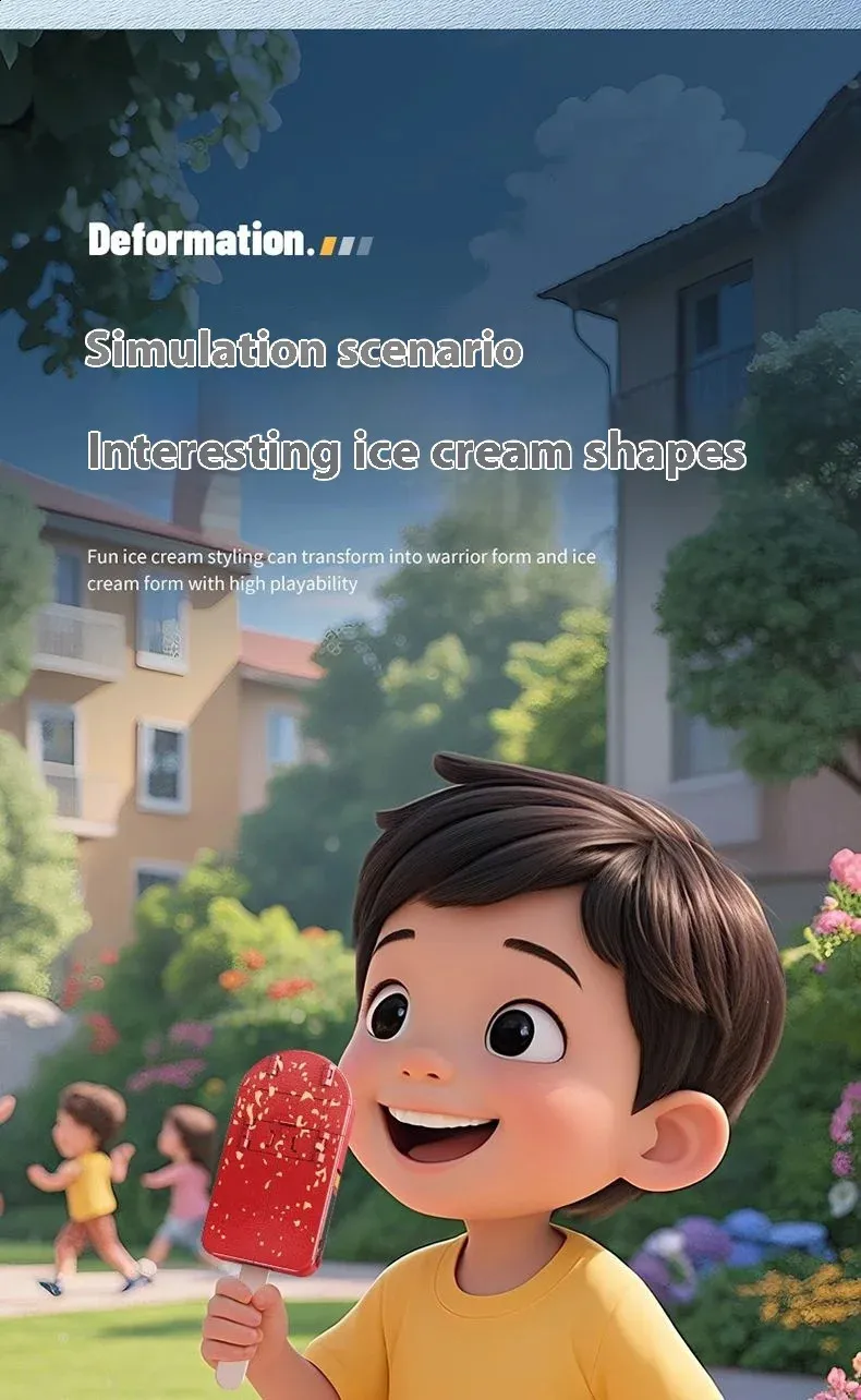 Transforming Toy Ice Cream Warrior Model, Boy's Educational Toy ...