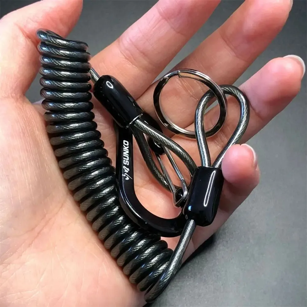 Key Lanyard Fishing Missed Rope Koord Chain Elastic Coil Stretch Tether ...