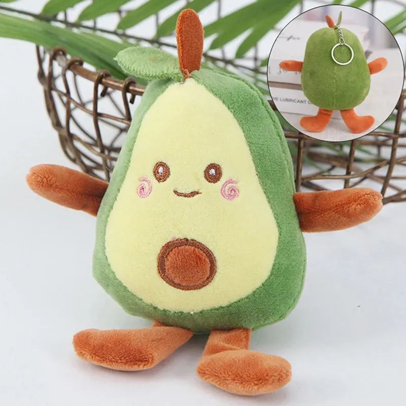 Cute Cartoon Avocado Plush Toy Keychain Soft Stuffed Pendant Backpack ...