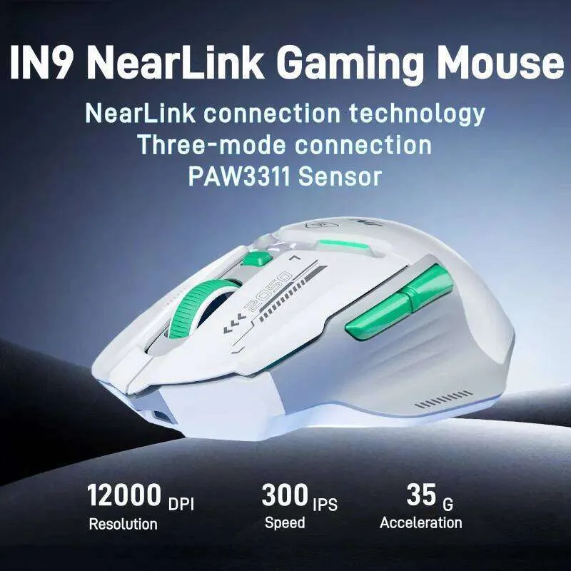 Inphic In9 Nearlink Wireless Bluetooth Wired Gaming Mouse Three Mode ...