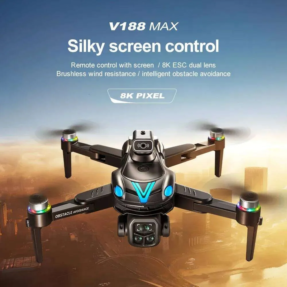 V188 Max Drone: 8K HD Aerial Professional Dual Cameras, Light Flow ...