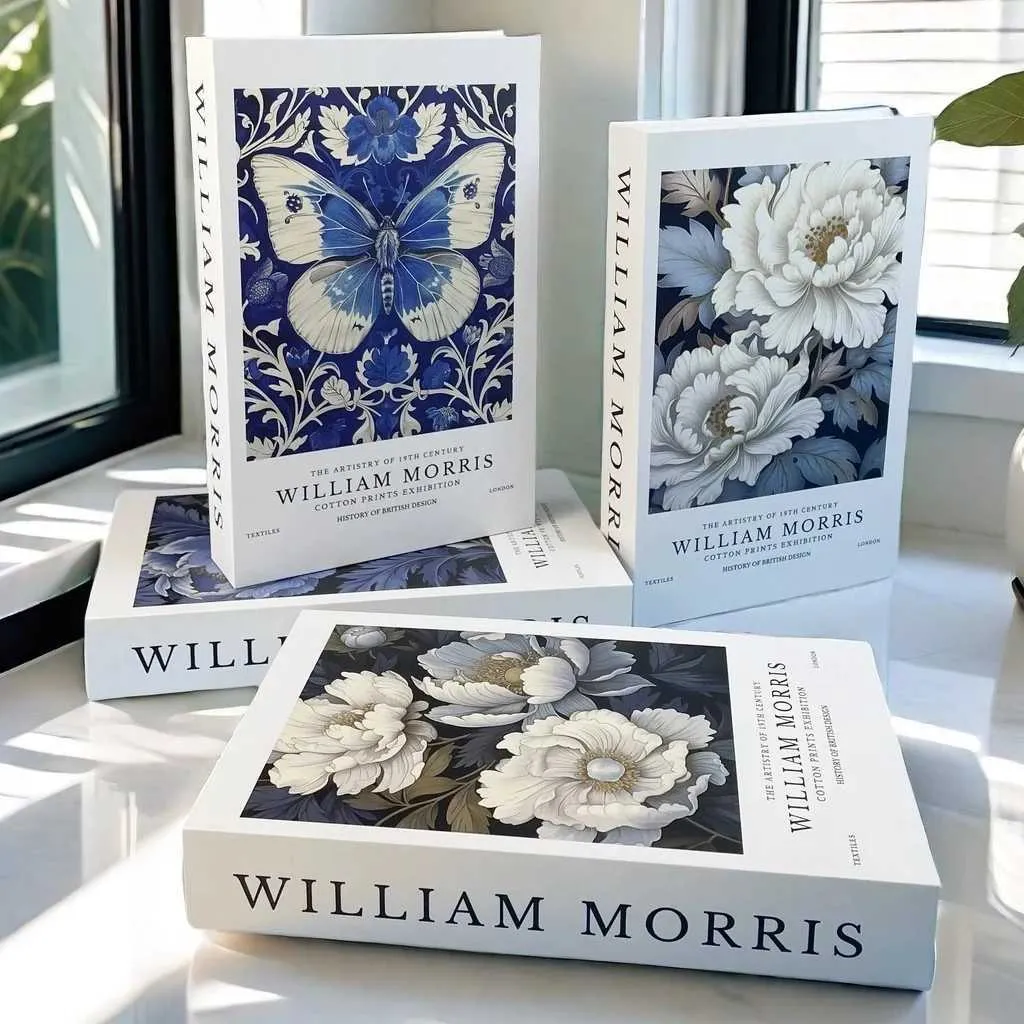 Monet Boho Decorative Books: Abstract Luxury Fake Book Storage Box ...