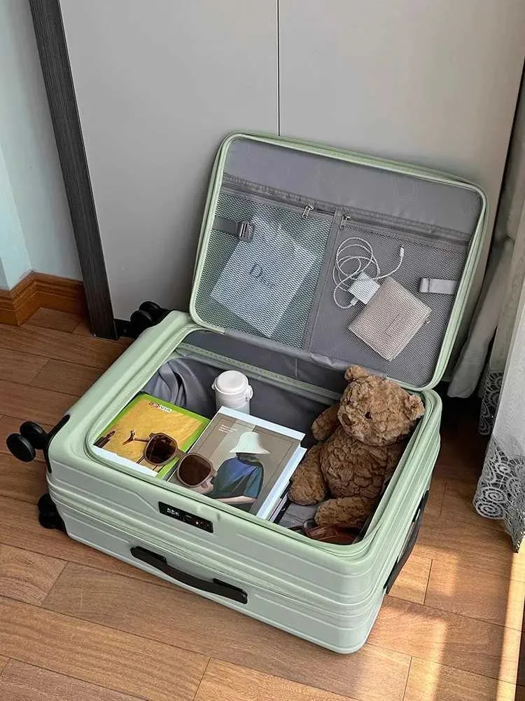 W250920 Expandable 20 26 Inch Boarding Suitcase Side Opening Luggage ...