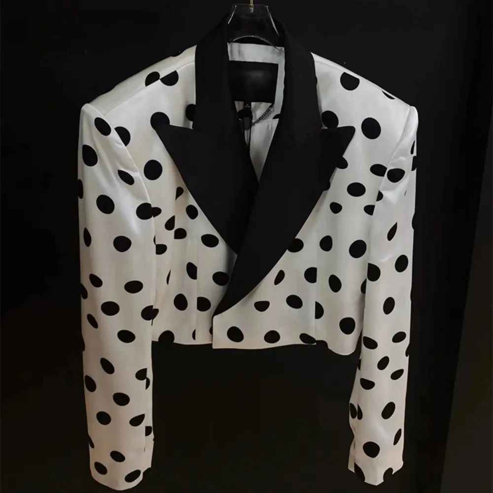 Galcaur Women's Colorblock Blazer: Slim Fit, Temperament Lapel, Long ...