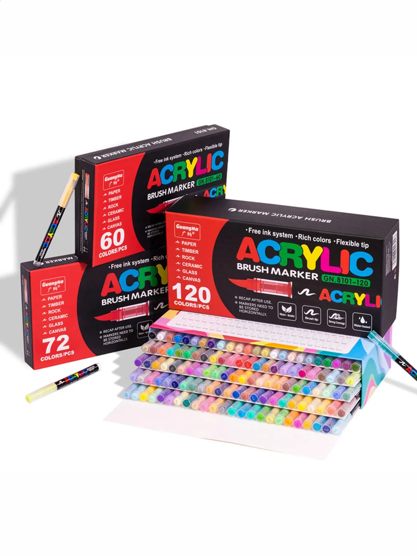 Colorbox Professional Artist Marker Set, Soft Tip, Drawing, Straight ...