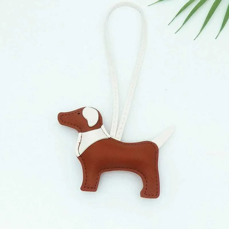 Handmade Leather Dog Pendant Car Rearview Mirror Decoration, Cute ...