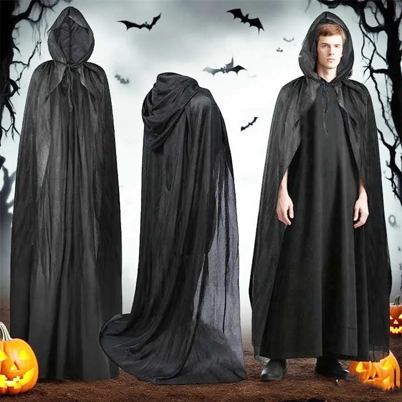 Black Death Halloween Under The Cloak Witch Devil Cosplay Prop Costume ...