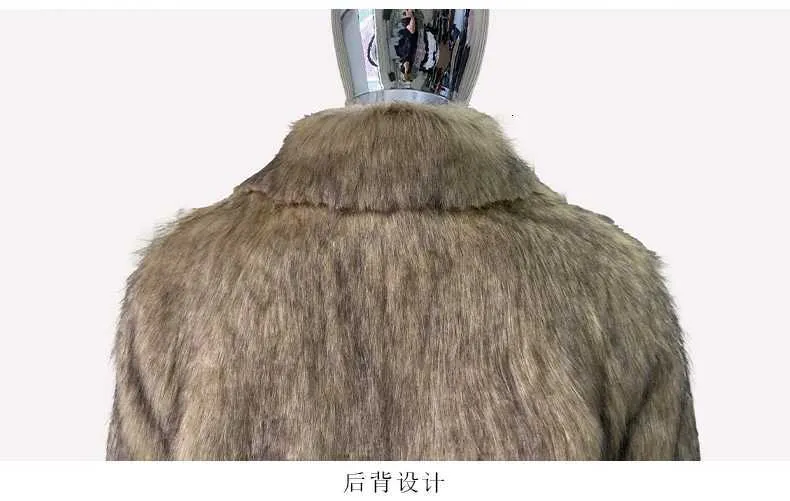 Nerazzurri Men's Faux Fur Coat: Autumn Winter Thickened Warm Soft Hairy ...