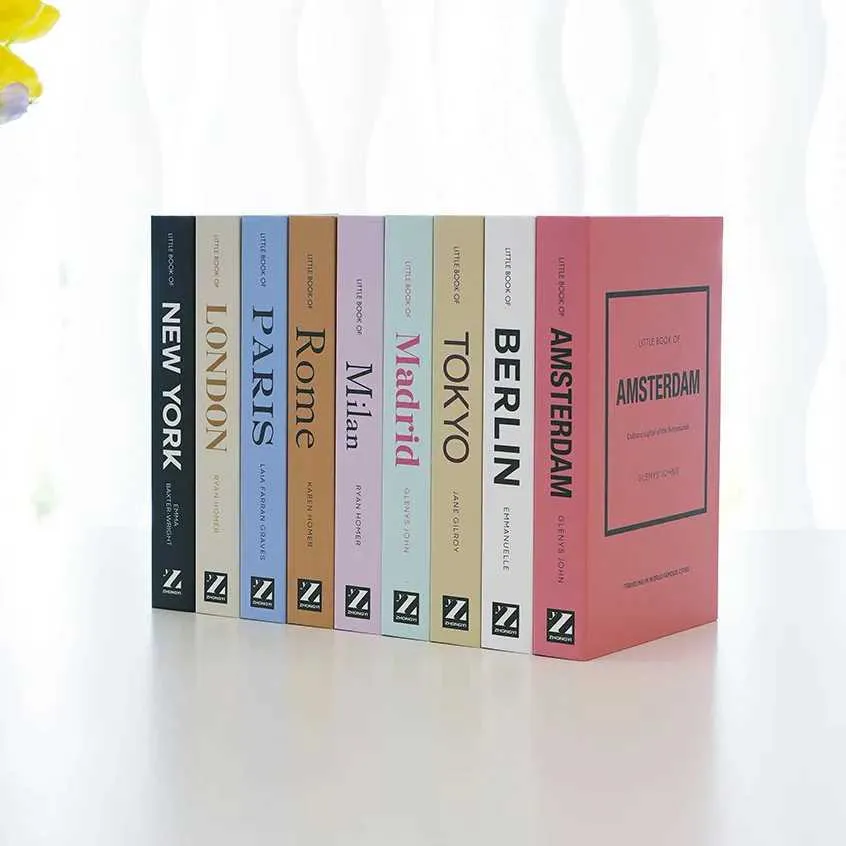 Luxury Fake Book Box Files With Elegant Room Ornaments And Coffee Table ...