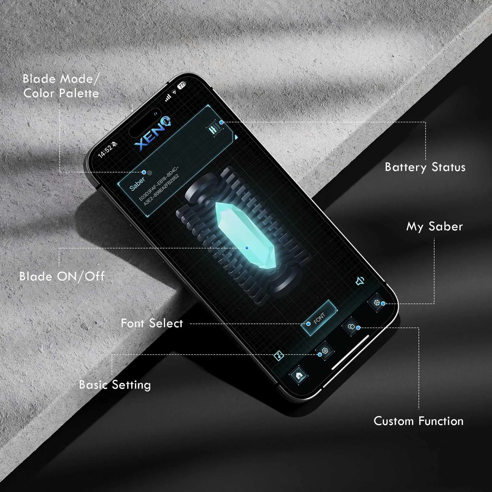 DamienSaber Xeno30 Pixel Lightsaber, Metal Hilt, Force FX Heavy Dueling ...