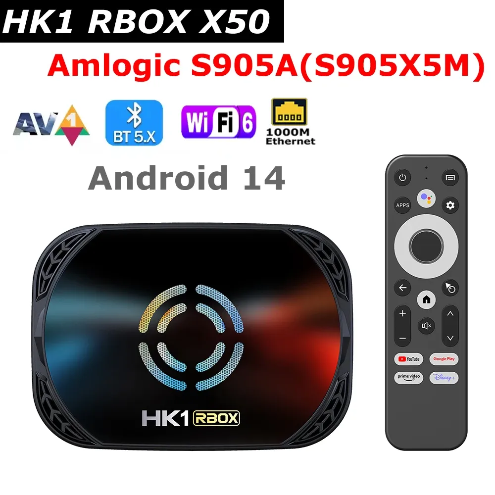HK1 RBOX X50 Android 14 X96 Mini Android Box With Amlogic S905A Quad ...
