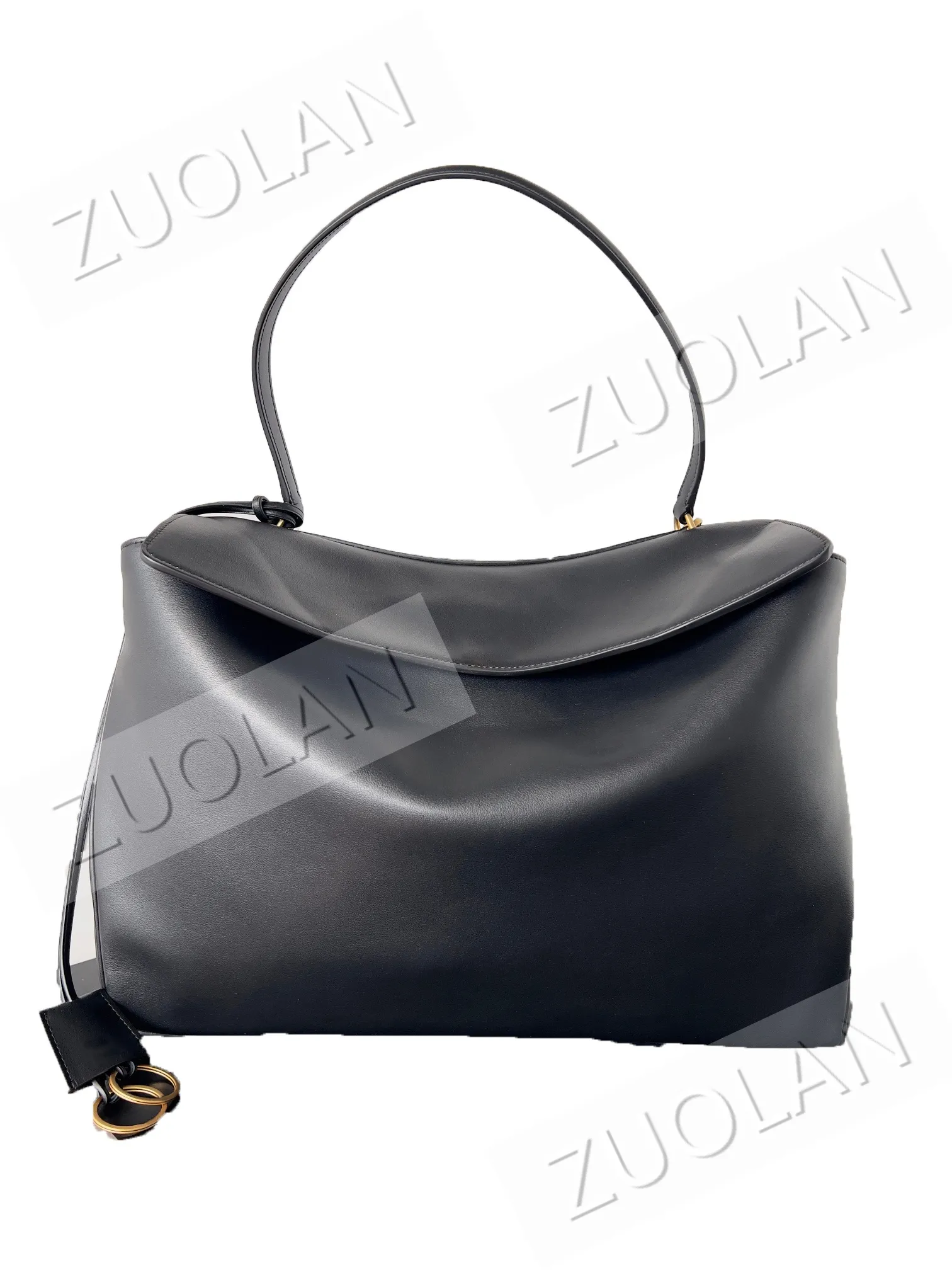 Designer Soft Leather Structured Leather Tote Large Capacity Shoulder ...