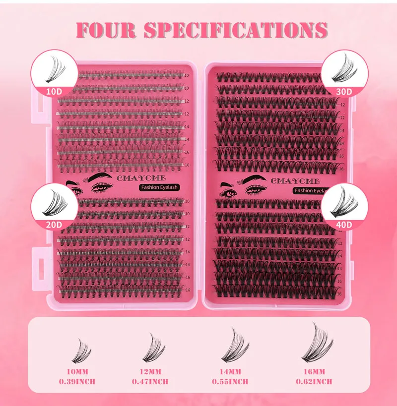 DIY Lash Kit: Individual Eyelashes, Soft Lightweight Cluster Segmented ...