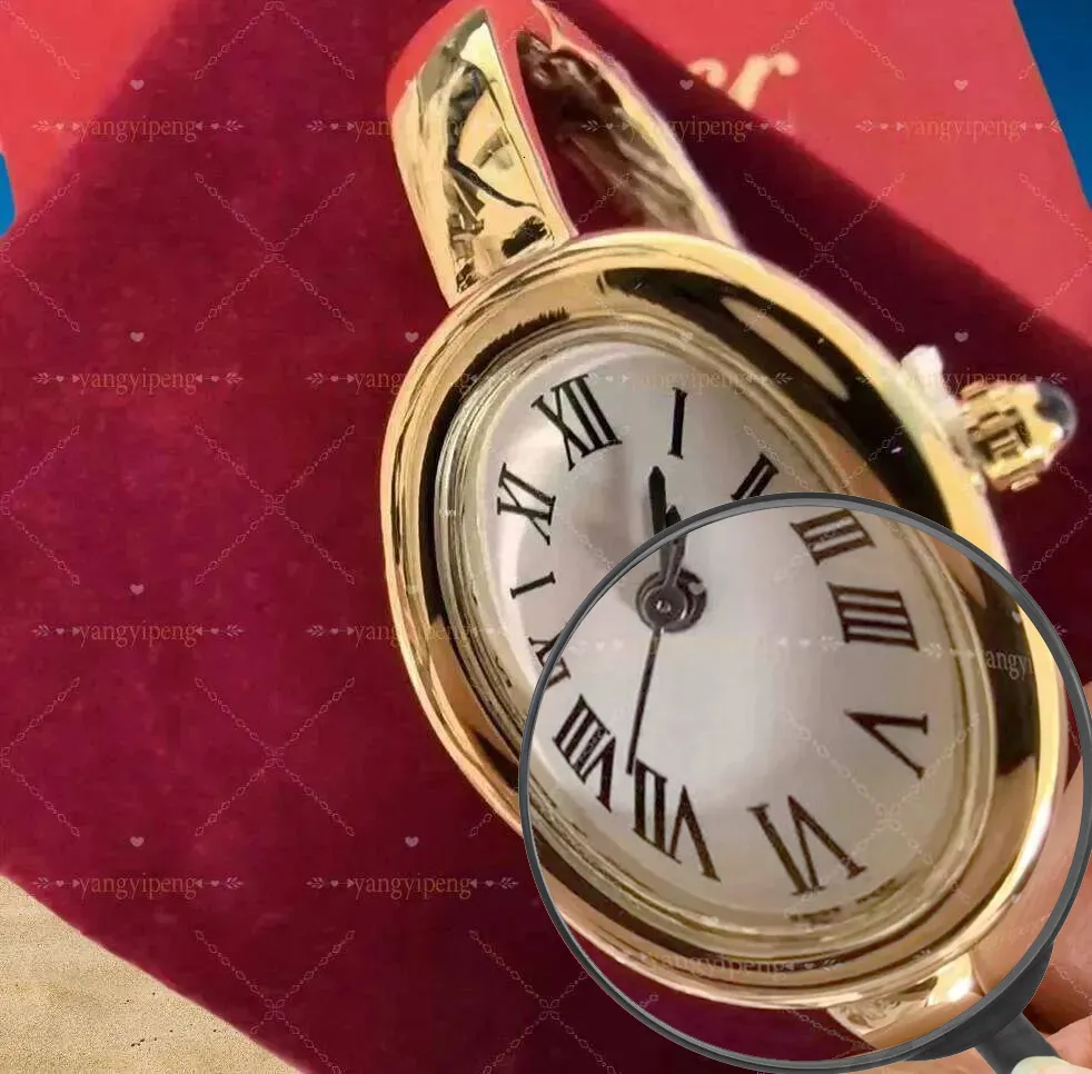 Gold Plated Oval Watch For Women, Vintage Inspired Designer Luxury ...