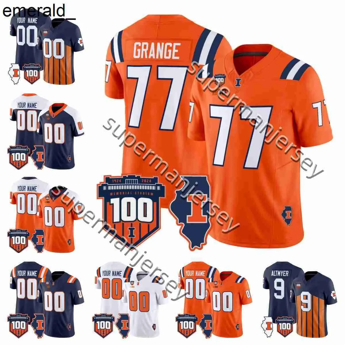 2025 New 2025 Illinois Fighting Illini College Football Throwback ...