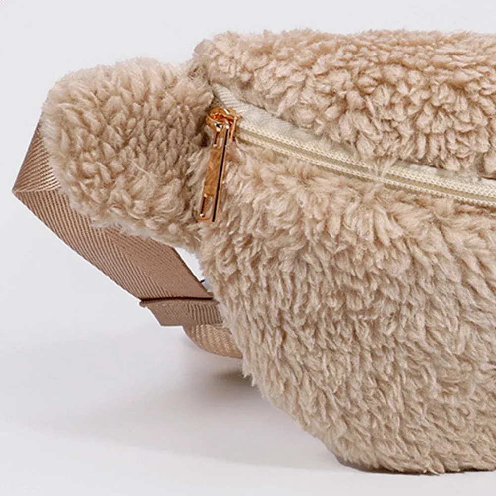 Plush Chest Bag for Women, Banana Bag, Fuzzy Crossbody Bag, Fluffy ...