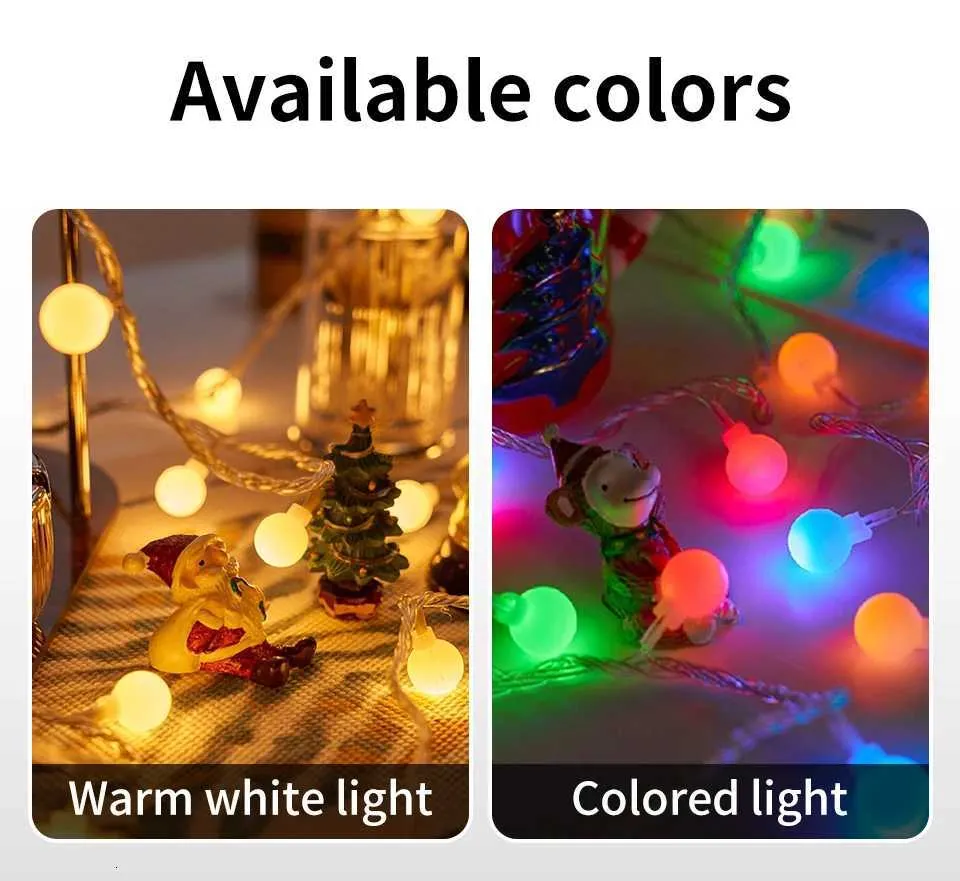 LED Orb Light Strip - 15M/3M/6M/10M - RGB Warm White Light - Outdoor ...
