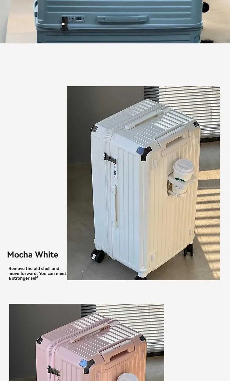 Extralarge Capacity Five-Wheeled Trolley Suitcase with Password Lock ...