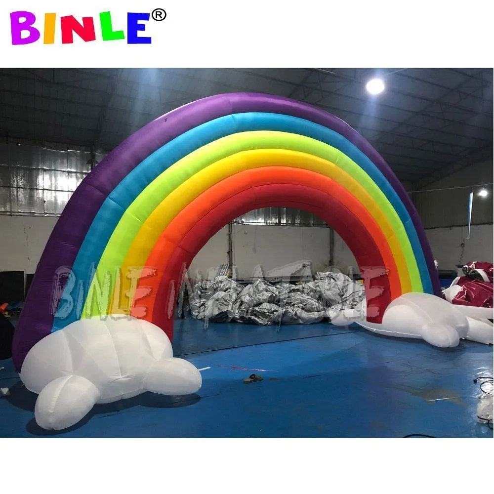 10m 32.8ft Wide Colorful Inflatable Rainbow Arch with Blower for ...
