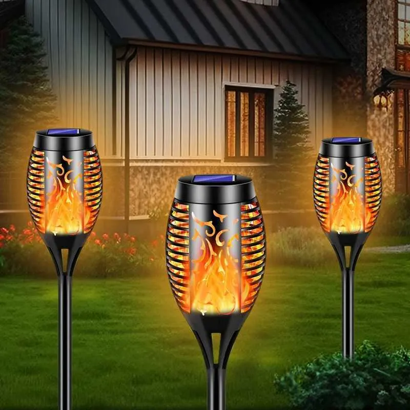 Outdoor Led Solar Torch Lights: Waterproof Garden Decoration For Lawn ...