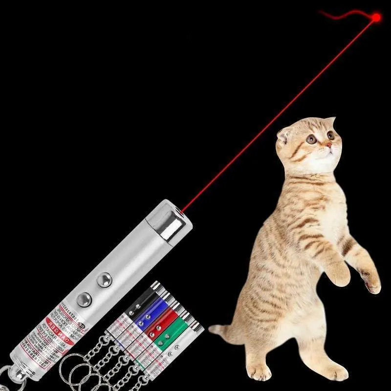 X250922 Interactive Laser Cat Teaser Toy Red Light Infrared Pointer For ...
