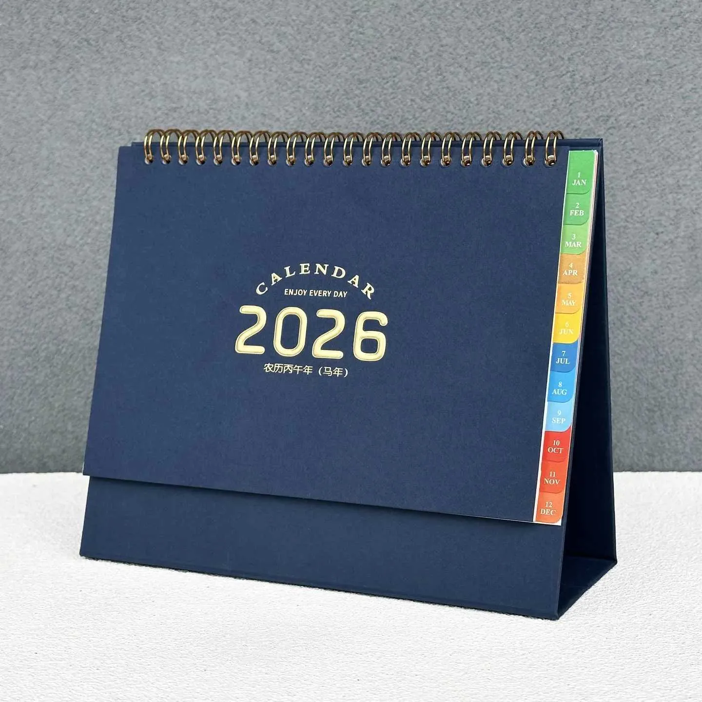 Wholesale New 26 English Mini Table Calendar 2022 Dual Daily Scheduler ...