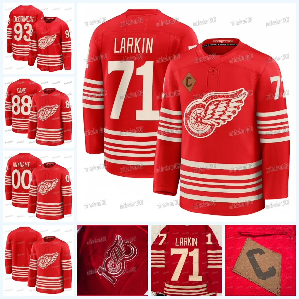 DetroitRedWing 2025 26 Centennial Jersey Lucas Raymon Patrick Kane ...