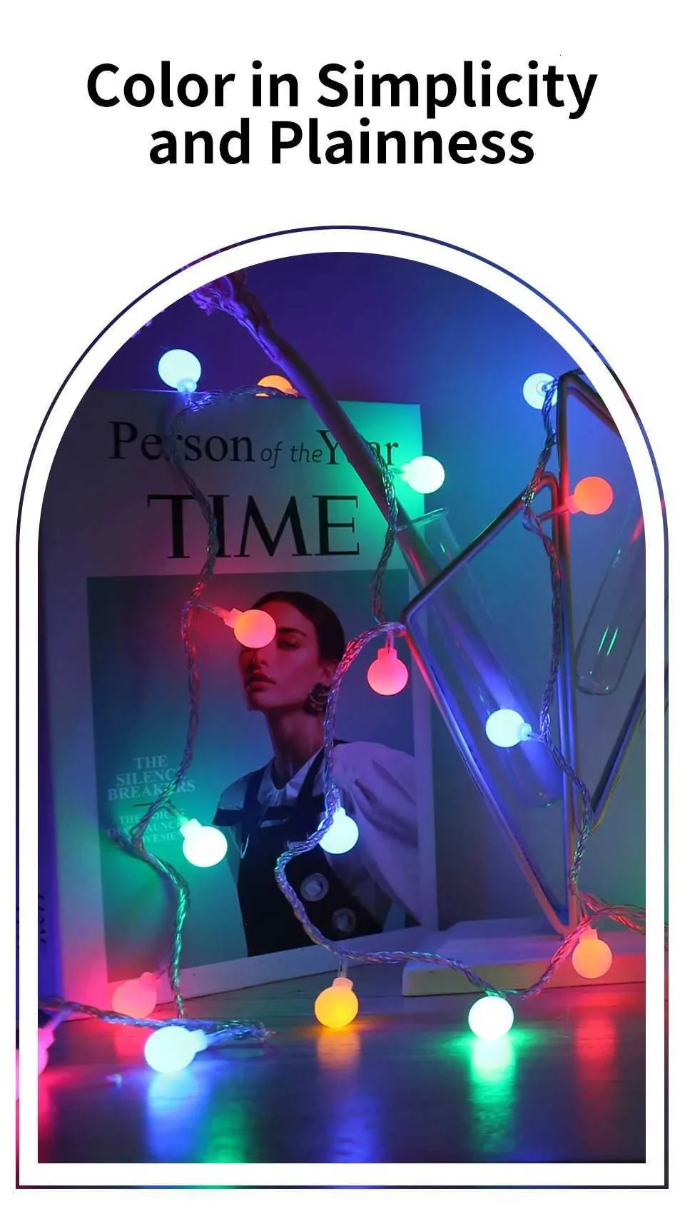 LED Orb Light Strip - 15M/3M/6M/10M - RGB Warm White Light - Outdoor ...