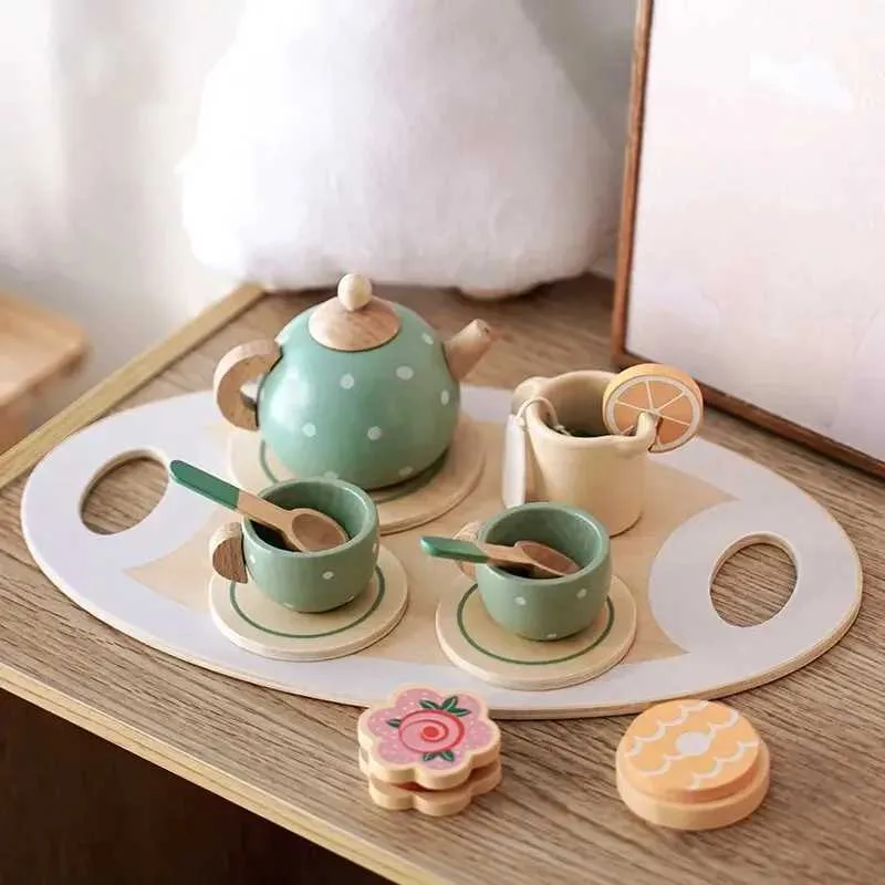 Kids Wooden Tea Set Pretend Play Teapot And Teacups... From Hawaii82743 ...