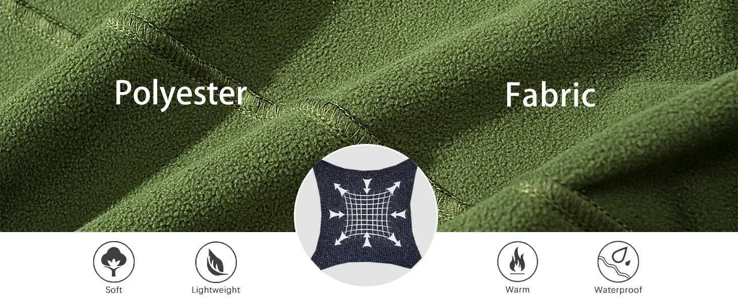 Magcomsen Men's Fleece Lined Softshell Jacket Waterproof Windbreaker ...