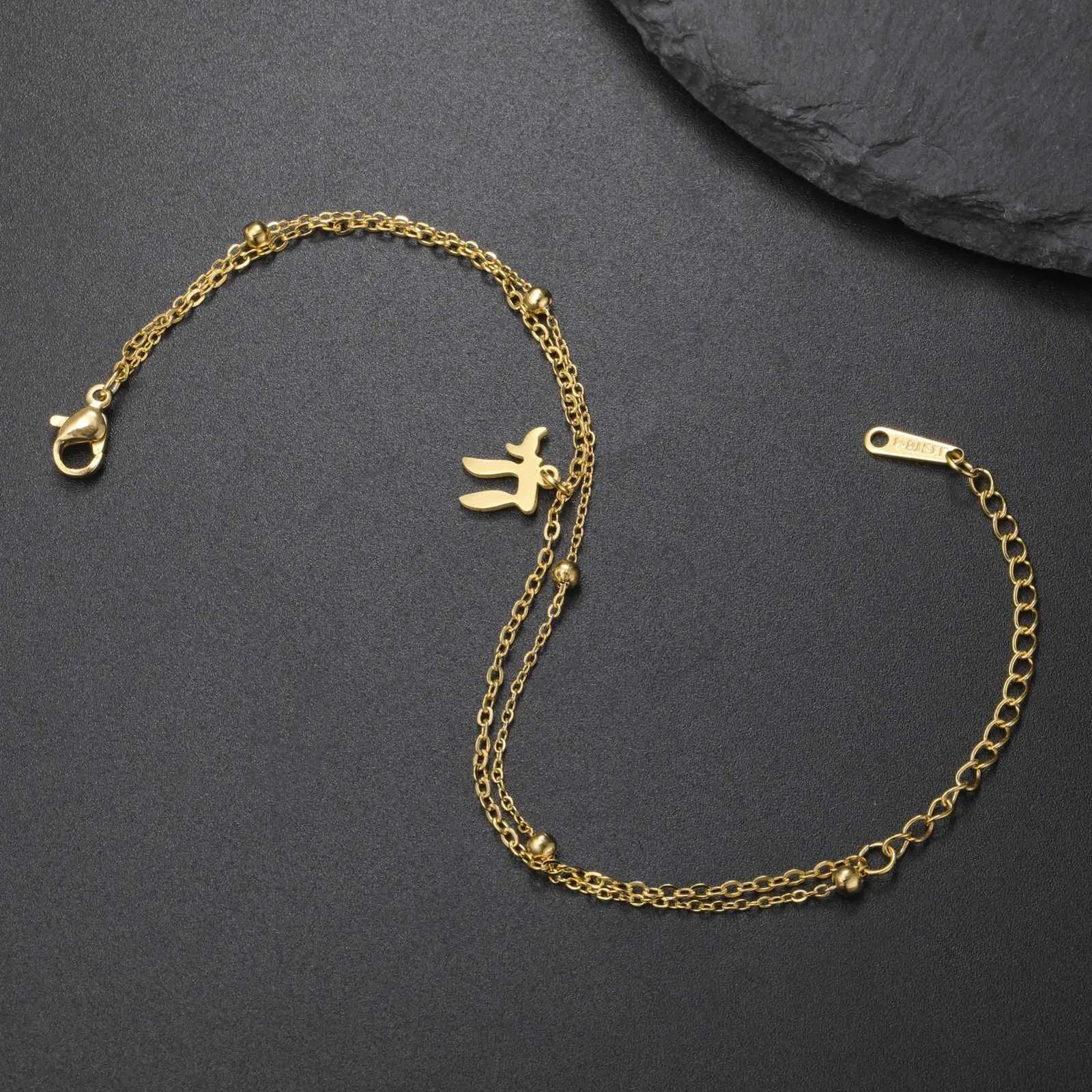 Hebrew Letter Symbol Pendant Bracelet Stainless Steel Blessing Gift for ...