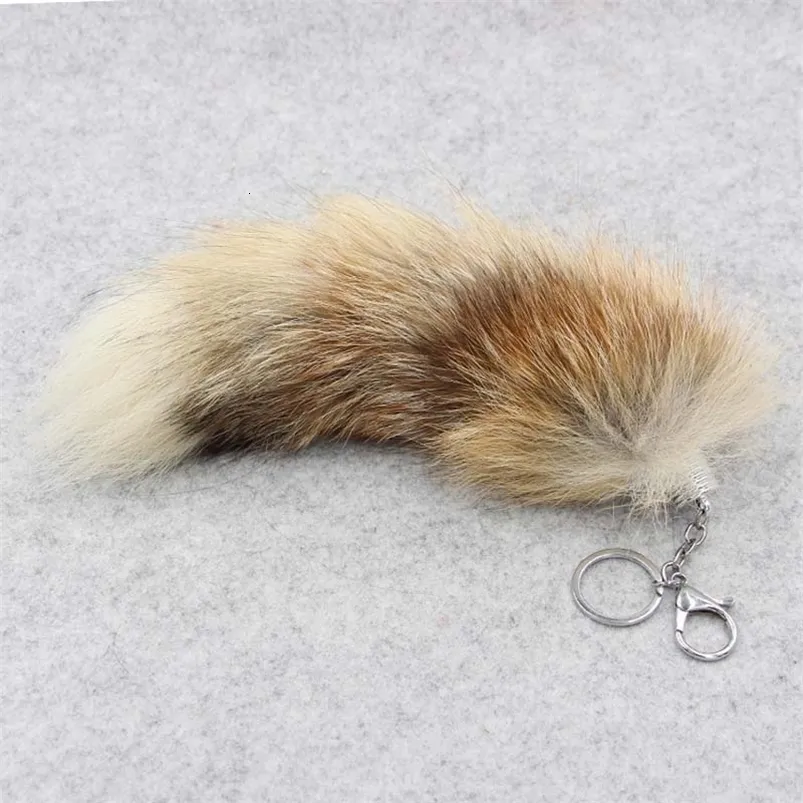 Plush Fox Tail Fox Tail Keychain 30cm Furry Animal Keyring For Women's ...