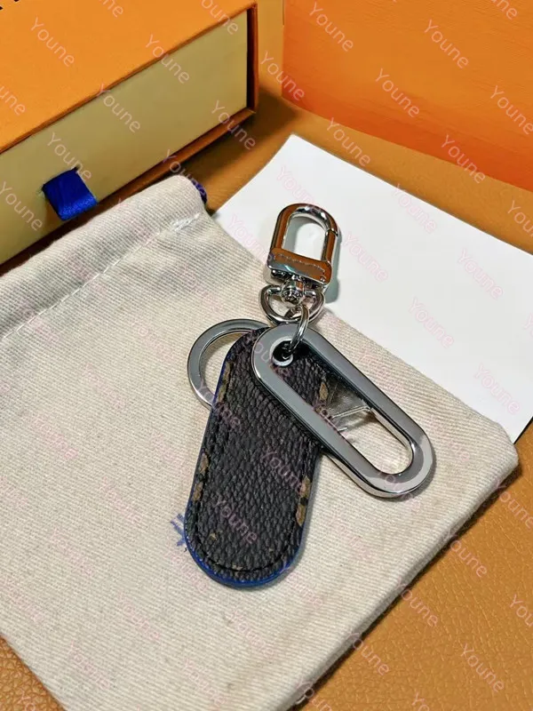 Luxury Designer Leather Black Leather Keychain With Padded Circle Charm ...