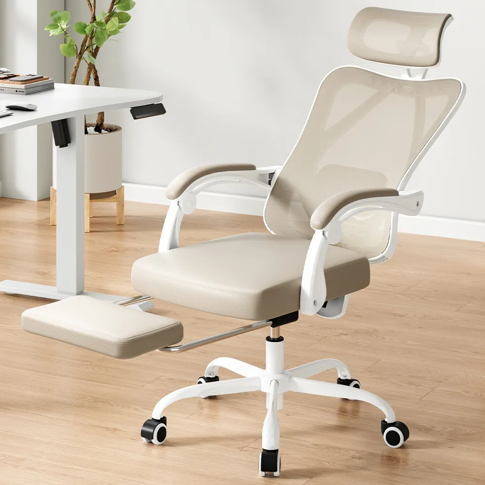 Ergonomic Office Chairs With Footrest Mesh High Back Computer Chair ...